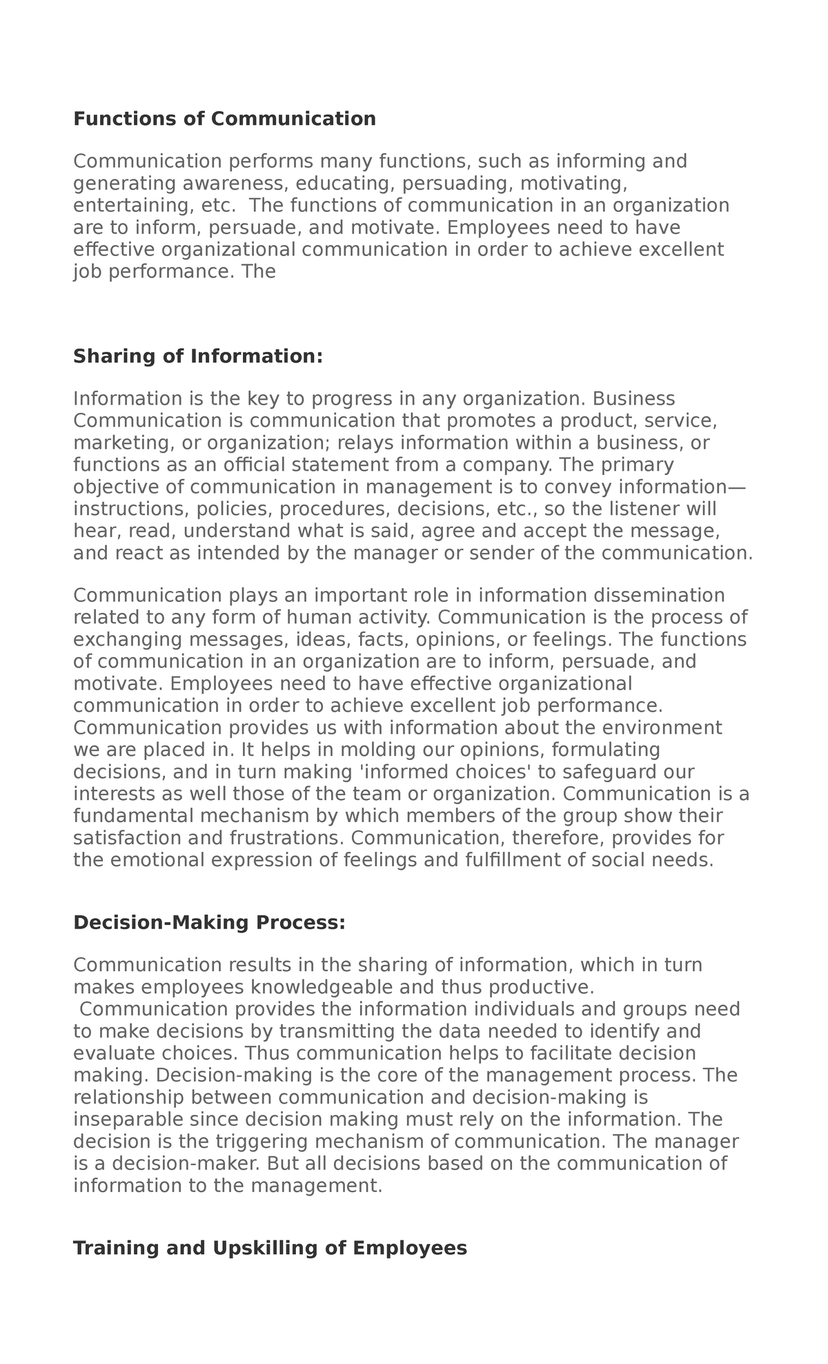 Functions-of-Communication - Functions of Communication Communication ...