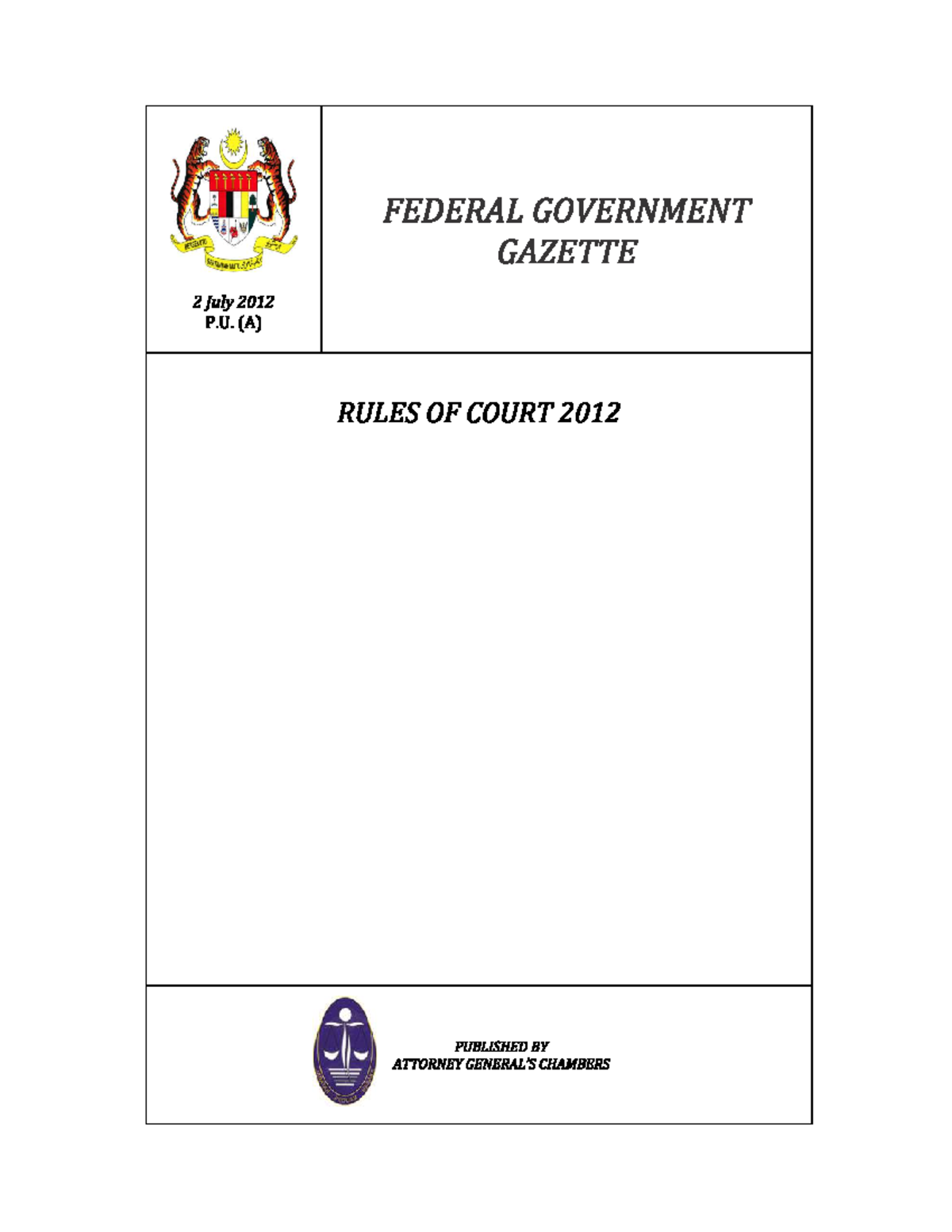 Rules of Court 2012 - ROC - Civil Procedure 2 - Studocu