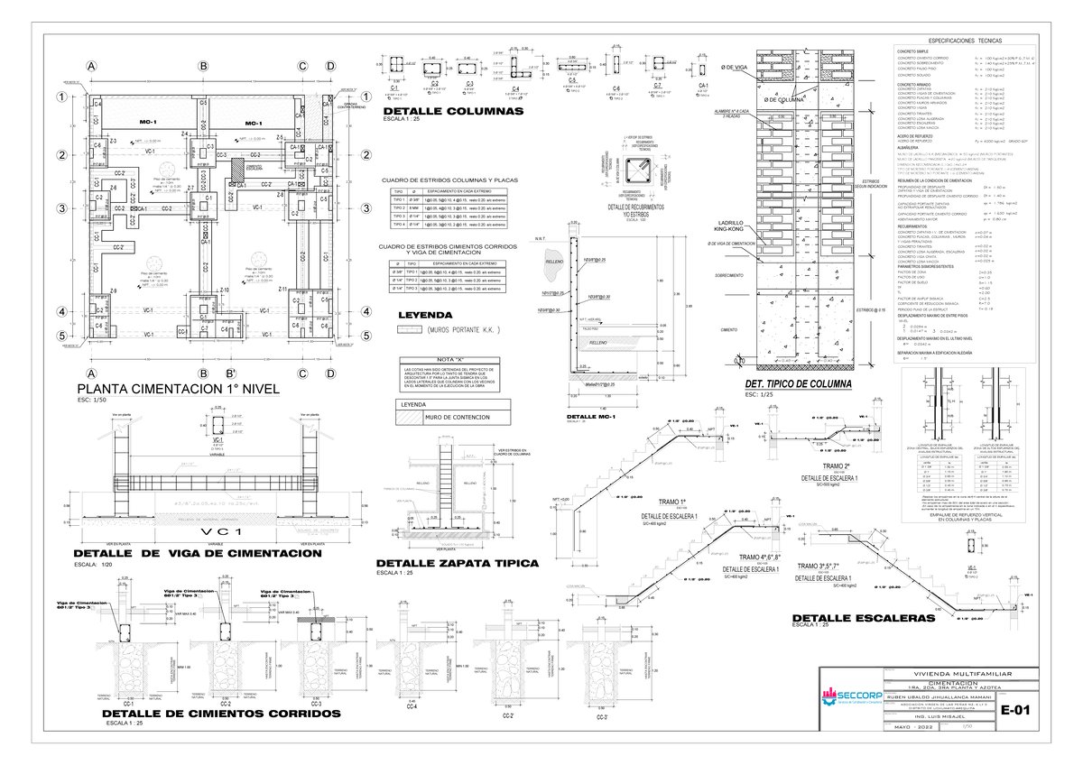 1.1.- Estructuras Cimientos - CA- CA- ####### GRADAS ...