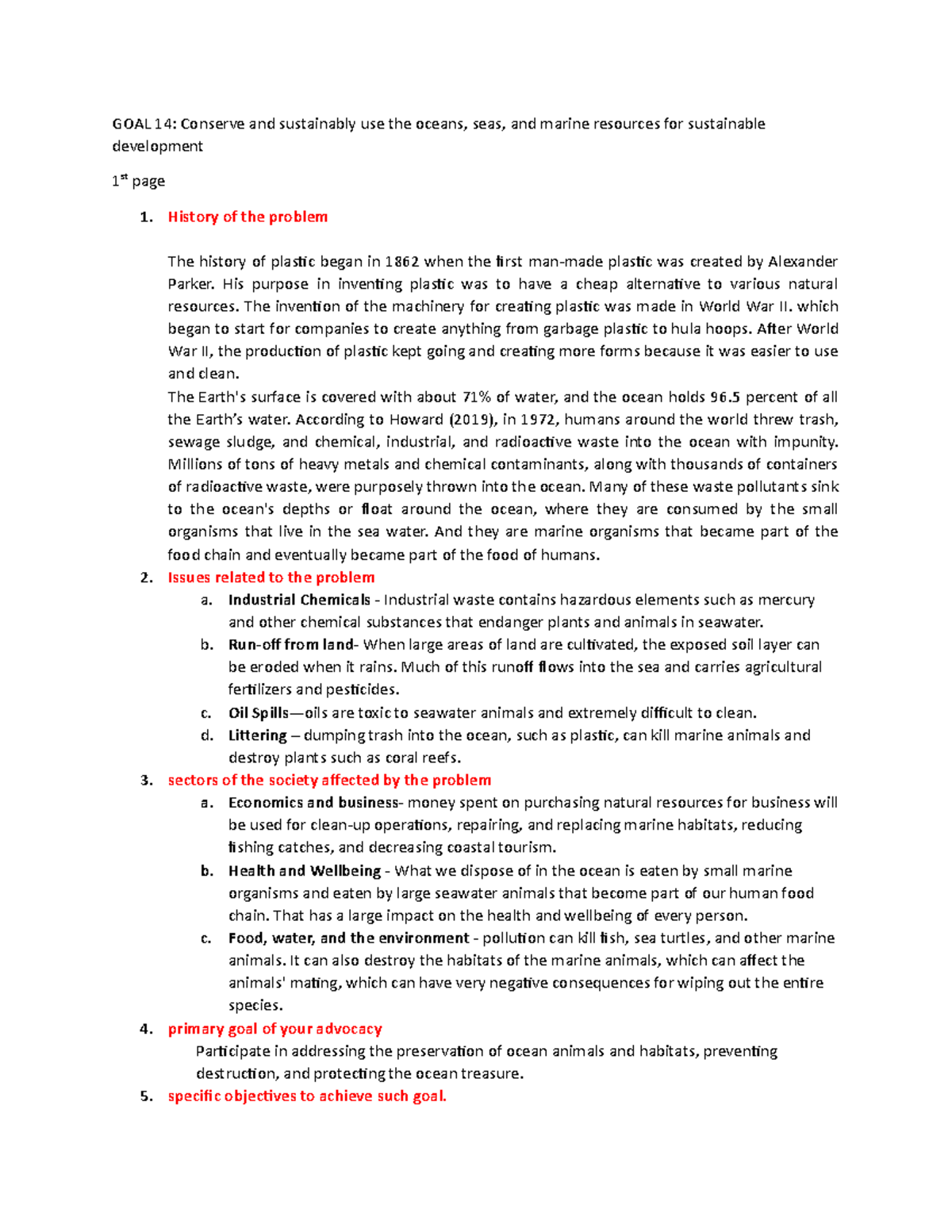 GOAL 14: Conserve and sustainably use the oceans, seas, and marine ...
