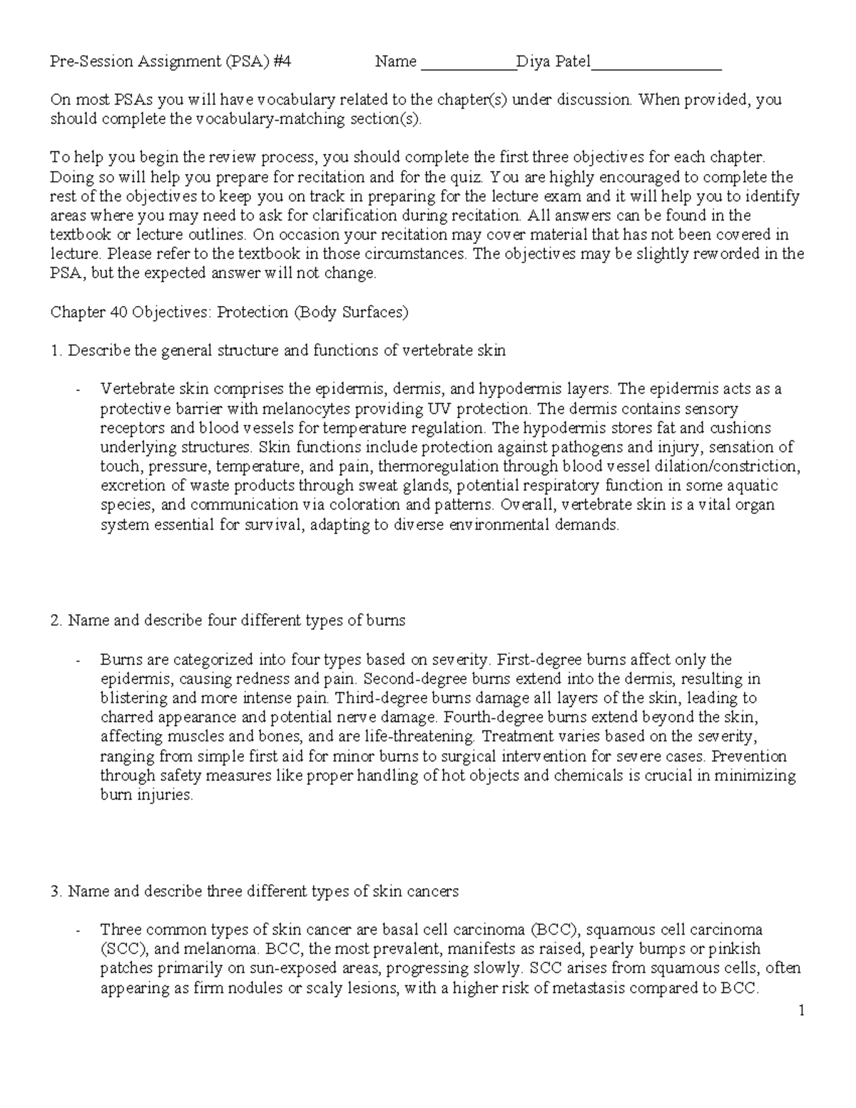 PSA 5 SP24 - recitation - Pre-Session Assignment (PSA) #4 Name Diya ...