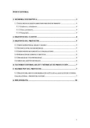 Matriz POP - MATRIZ POP (Producto – Organización - Proceso) La metodología VDC tiene como ...