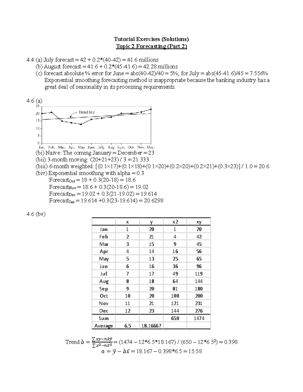 Topic 2 Tutorial Exercises (Part 2) Solutions - Tutorial Exercises ...