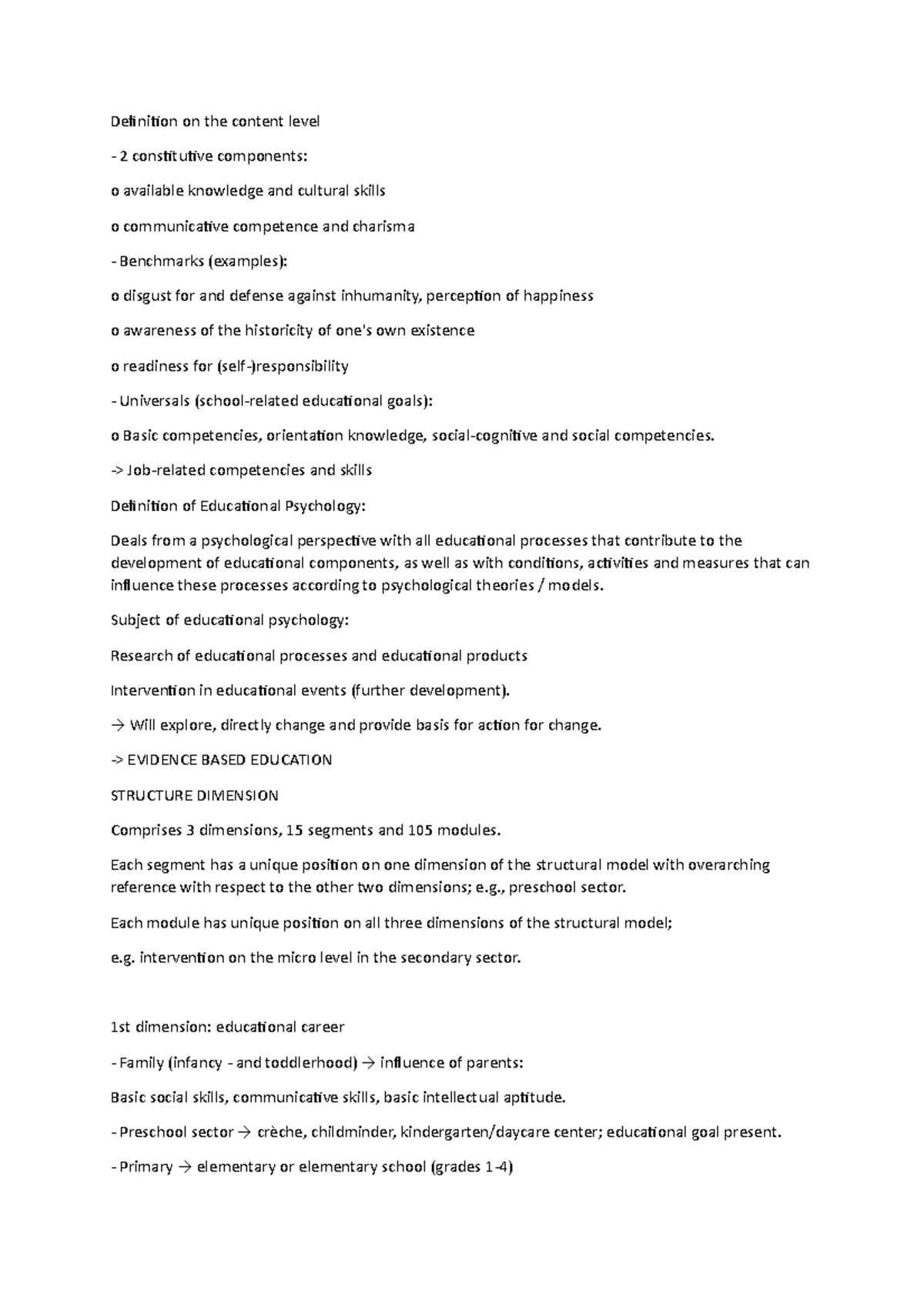 Definition On The Content Level Job related Competencies And Skills