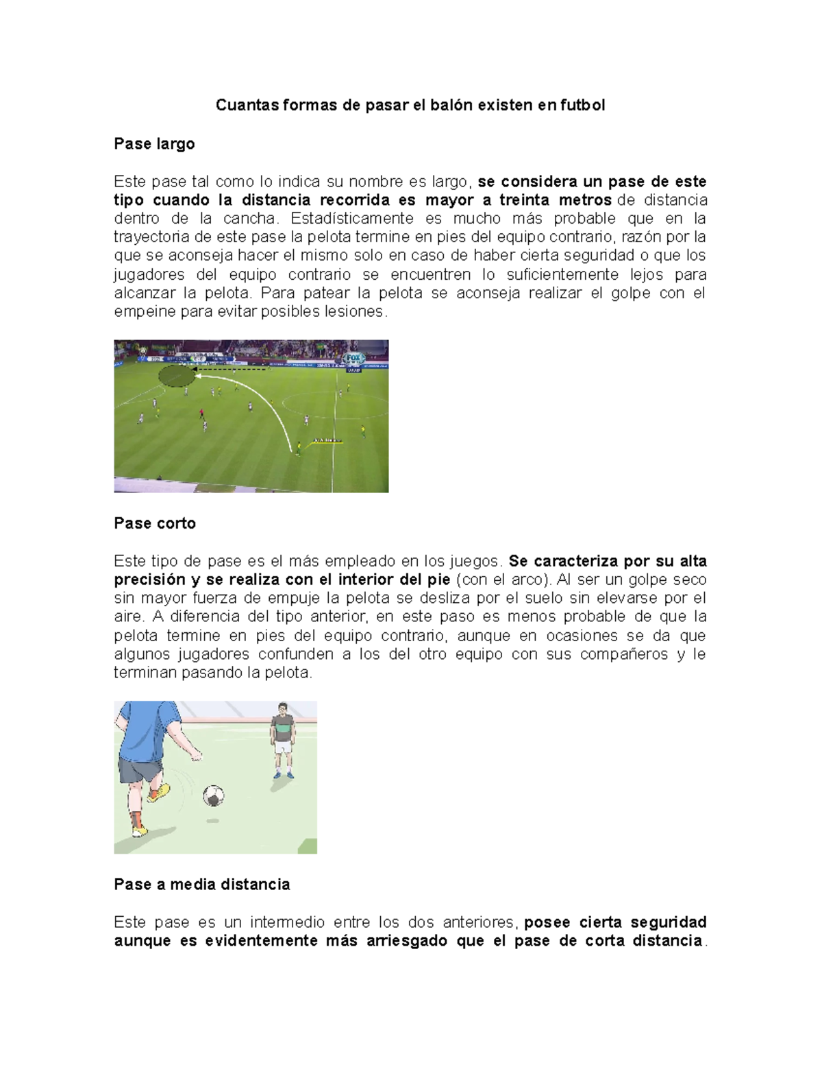 Todo sobre futbol - Cuantas formas de pasar el balón existen en futbol ...