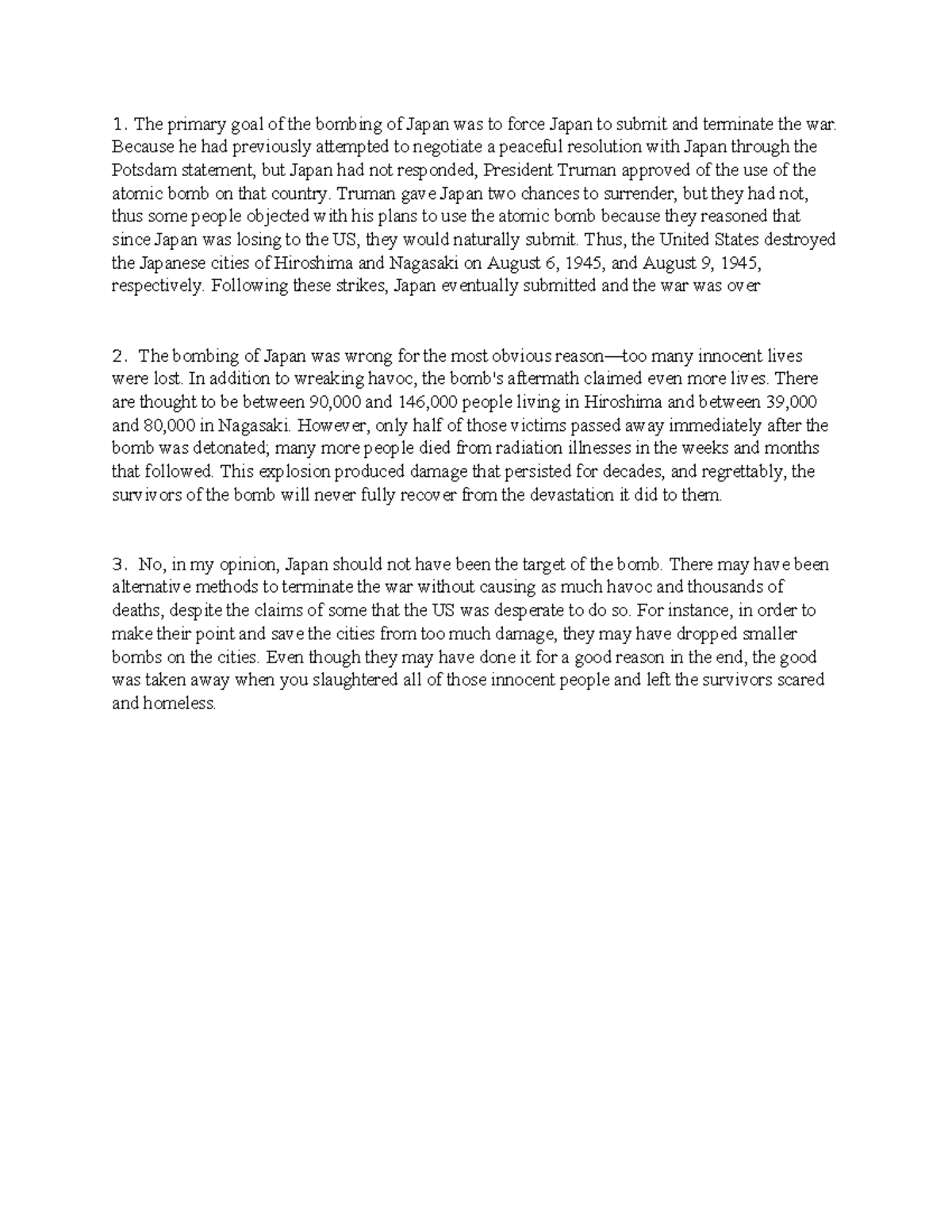 world war again assignment lesson 5.6 flvs - 1. The primary goal of the ...