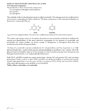 Biochemistry... Nucleotides and Nucleic acids - biomed - Studocu