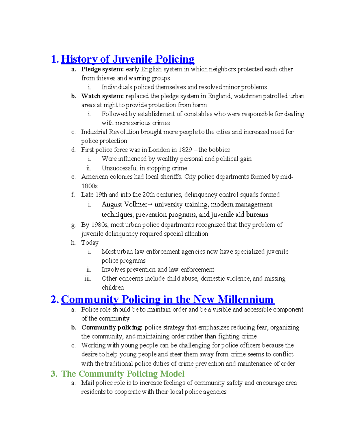 Chapter 14 Police Work with Juveniles - 1. History of Juvenile Policing ...