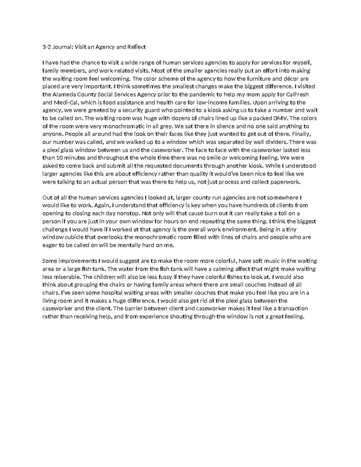 Visit an Agency and Reflect - Most of the smaller agencies really put ...