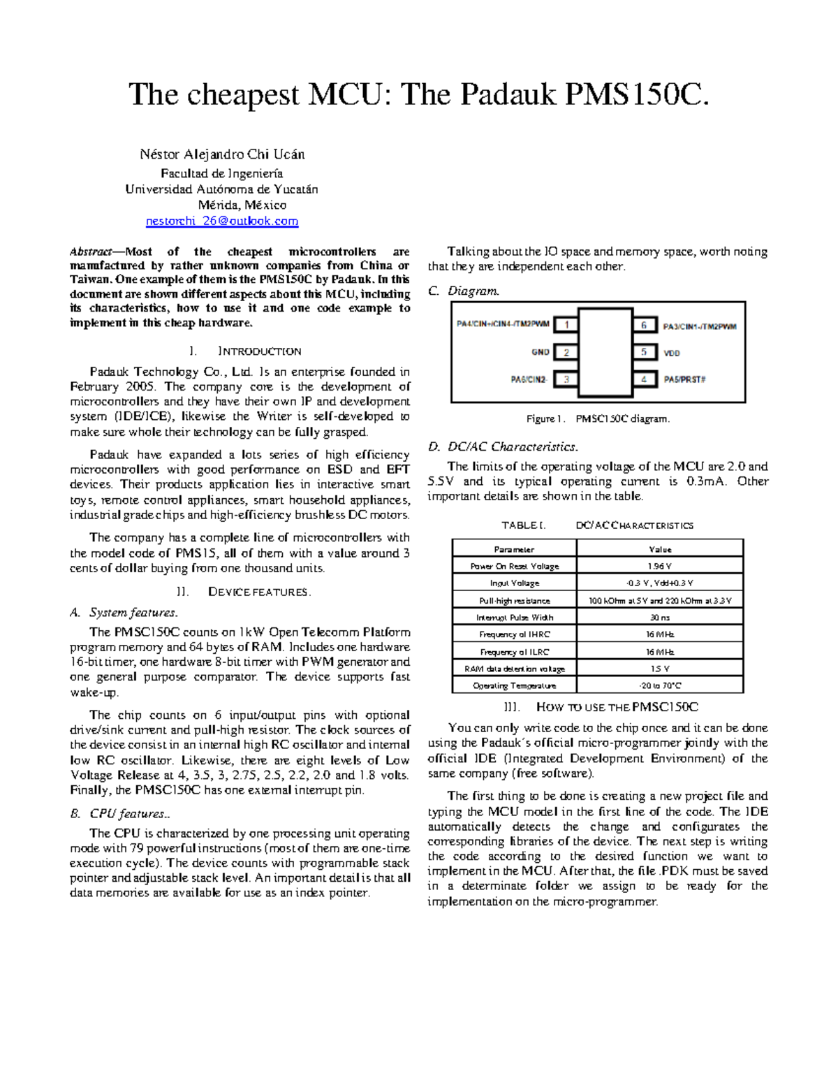 Cheapest Microcontroller - The cheapest MCU: The Padauk PMS150C. Néstor ...