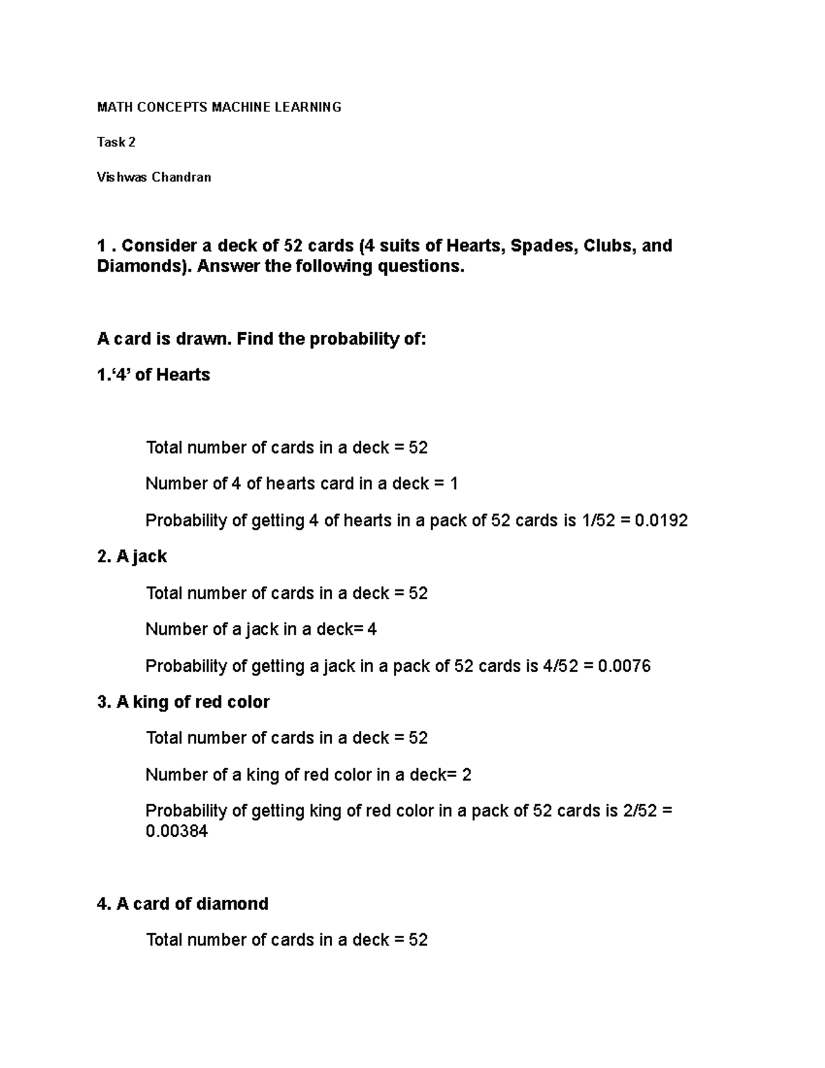 MATH Concepts Machine Learning Task 2 - MATH CONCEPTS MACHINE LEARNING ...