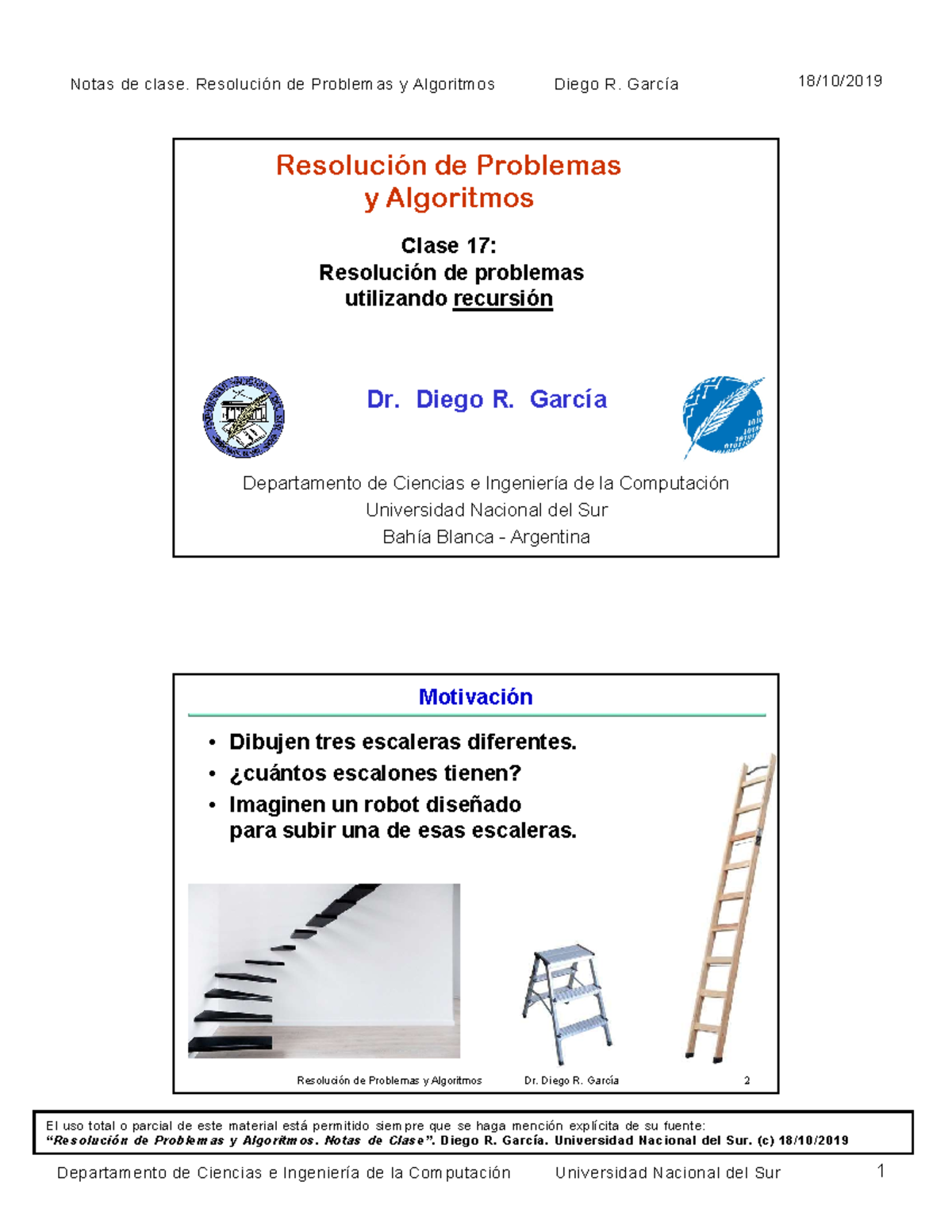 RPA17 2019 Diego(Recursion) 2xh - El uso total o parcial de este ...