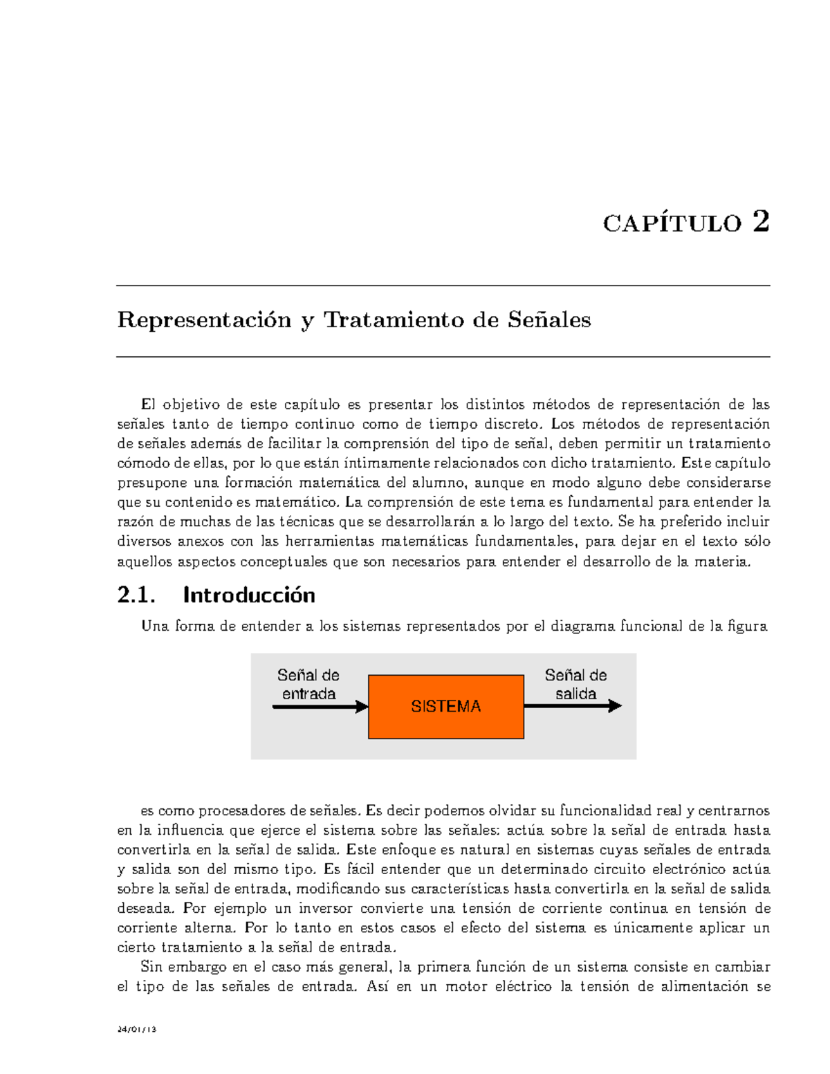 Cap. 2 - Representaci on y Tratamiento de Se~nales - CAP ́ITULO 2 ...