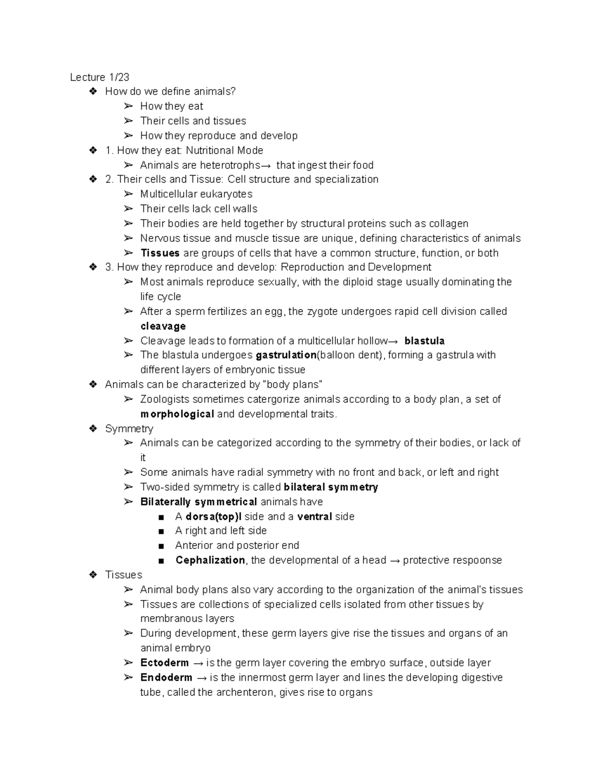 Defining Animals - Lecture 1/ How do we define animals? How they eat ...