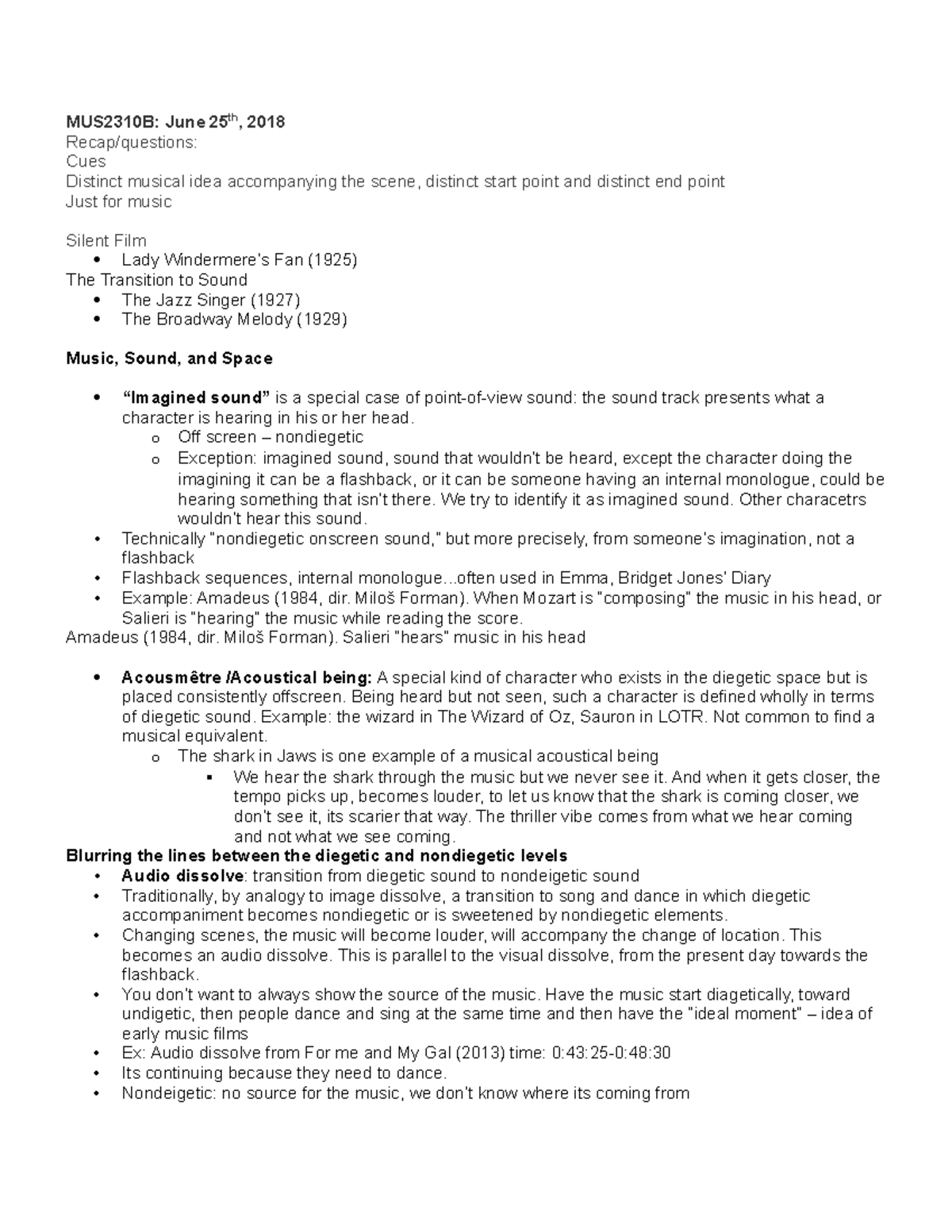 Music in the Movies - lecture notes - MUS2310B: June 25th, 2018 Cues ...