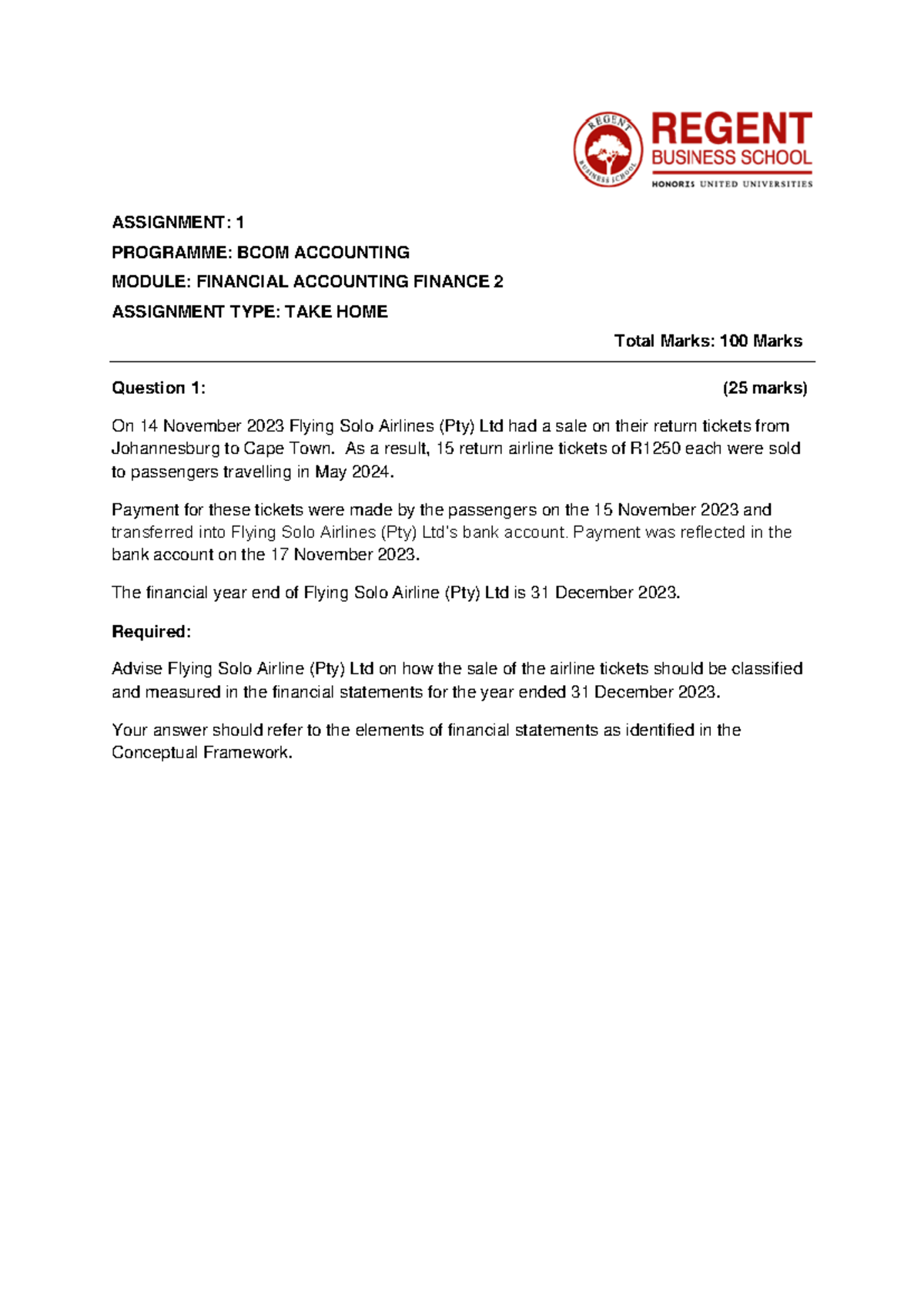 Bcomac FA200-AD-16502 S1 Assignment 1 - ASSIGNMENT: 1 PROGRAMME: BCOM ...