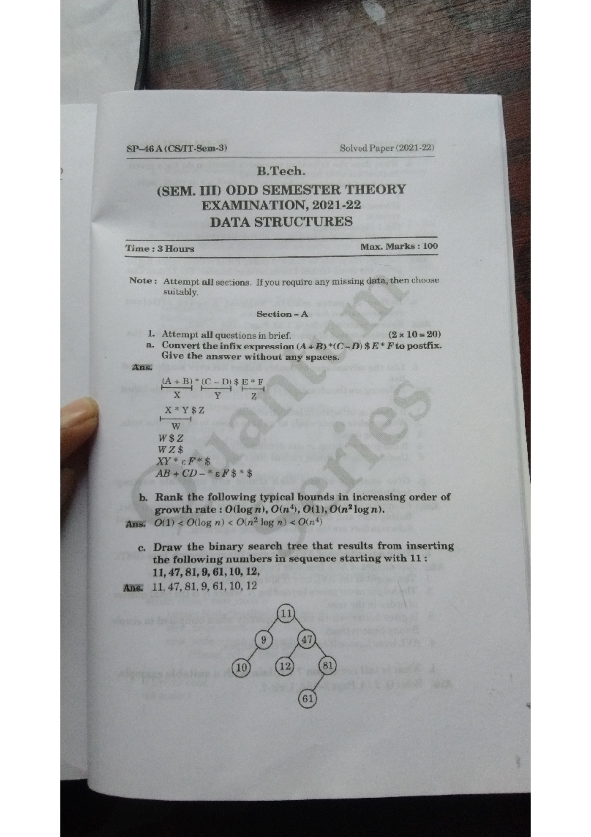 Data Structure - B.tech - Studocu
