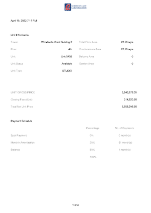 Payment- Schemes PRE- Selling- Projects - PAYMENT SCHEMES – PRE ...