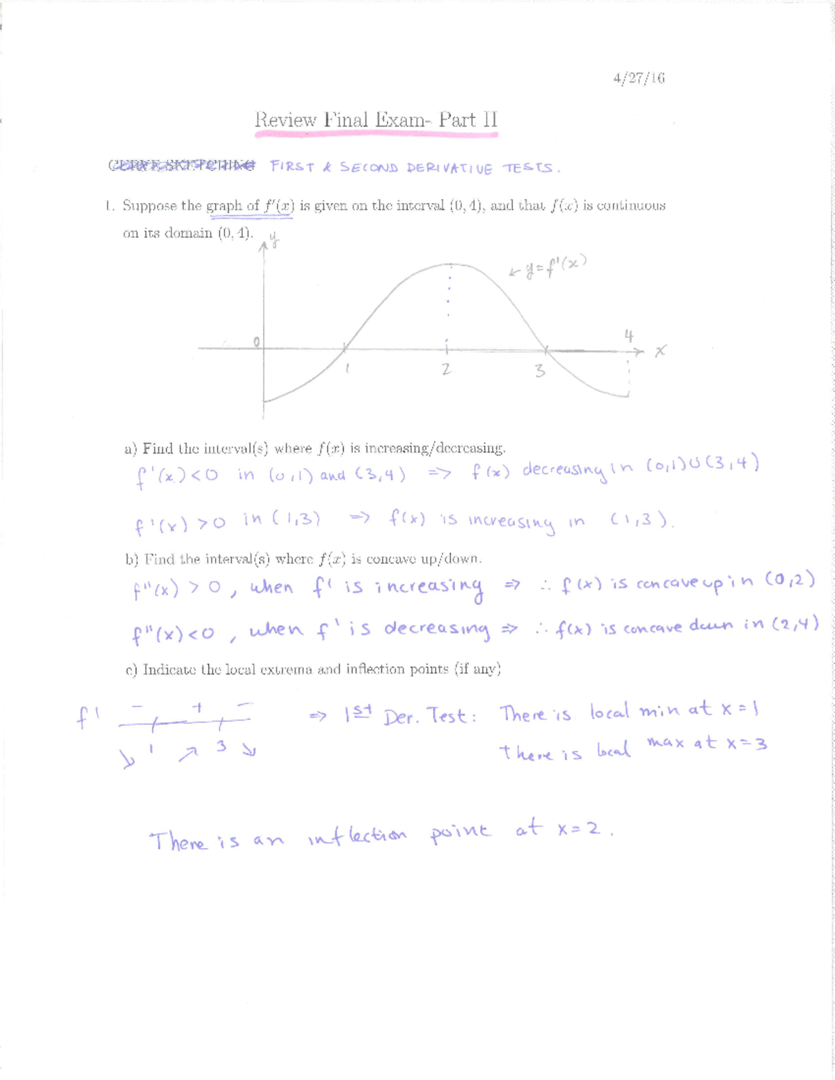 Final exam review - part 2 - MATH 165 - Studocu