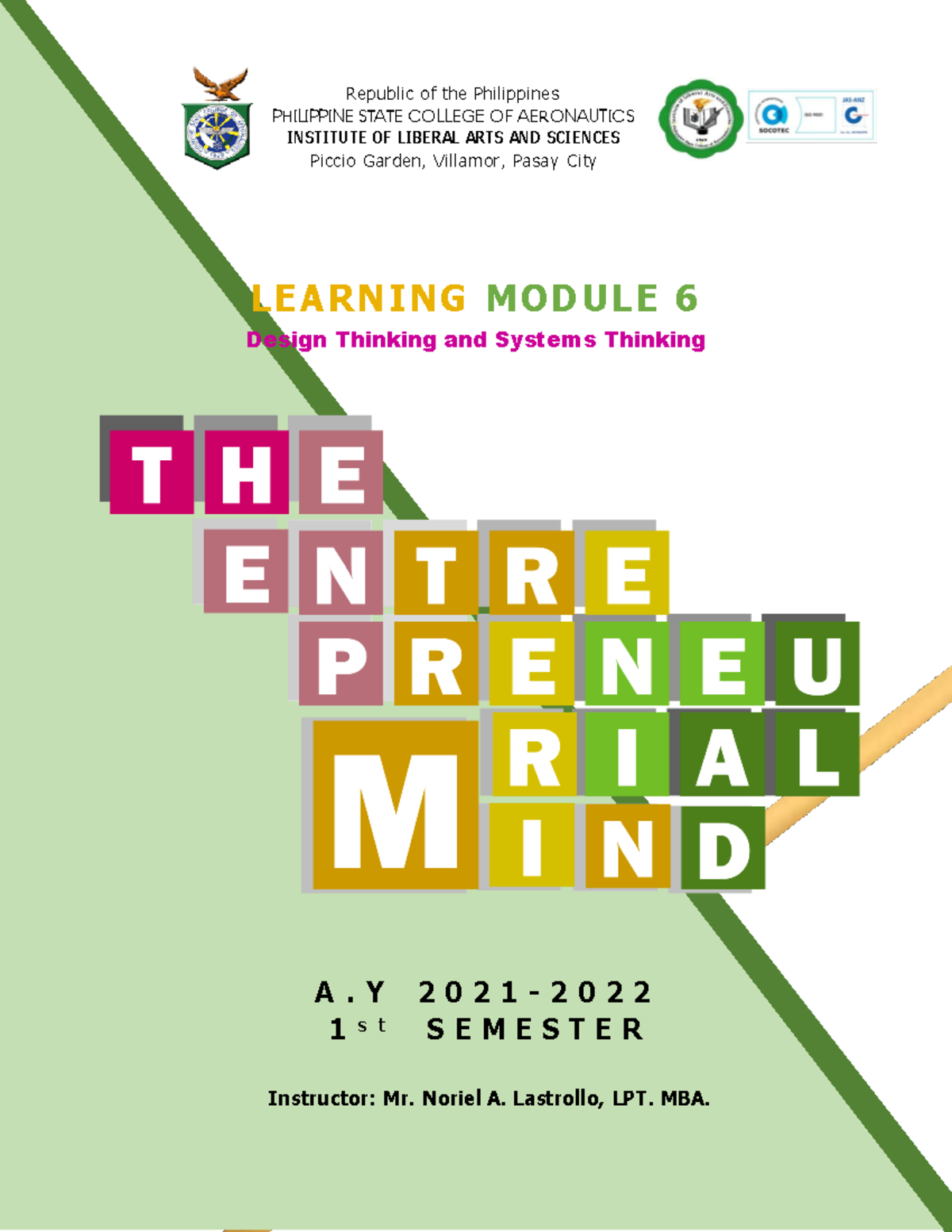 Module 6 EM Design Thinking - Republic of the Philippines PHILIPPINE ...