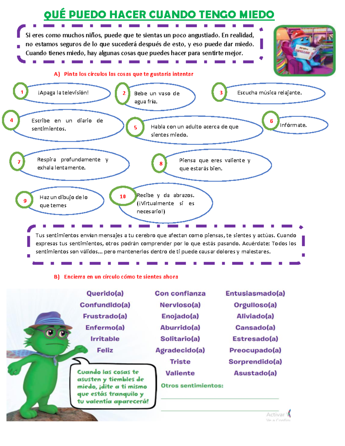 QUÉ Puedo Hacer Cuando Tengo Miedo fichak - QUÉ PUEDO HACER CUANDO ...