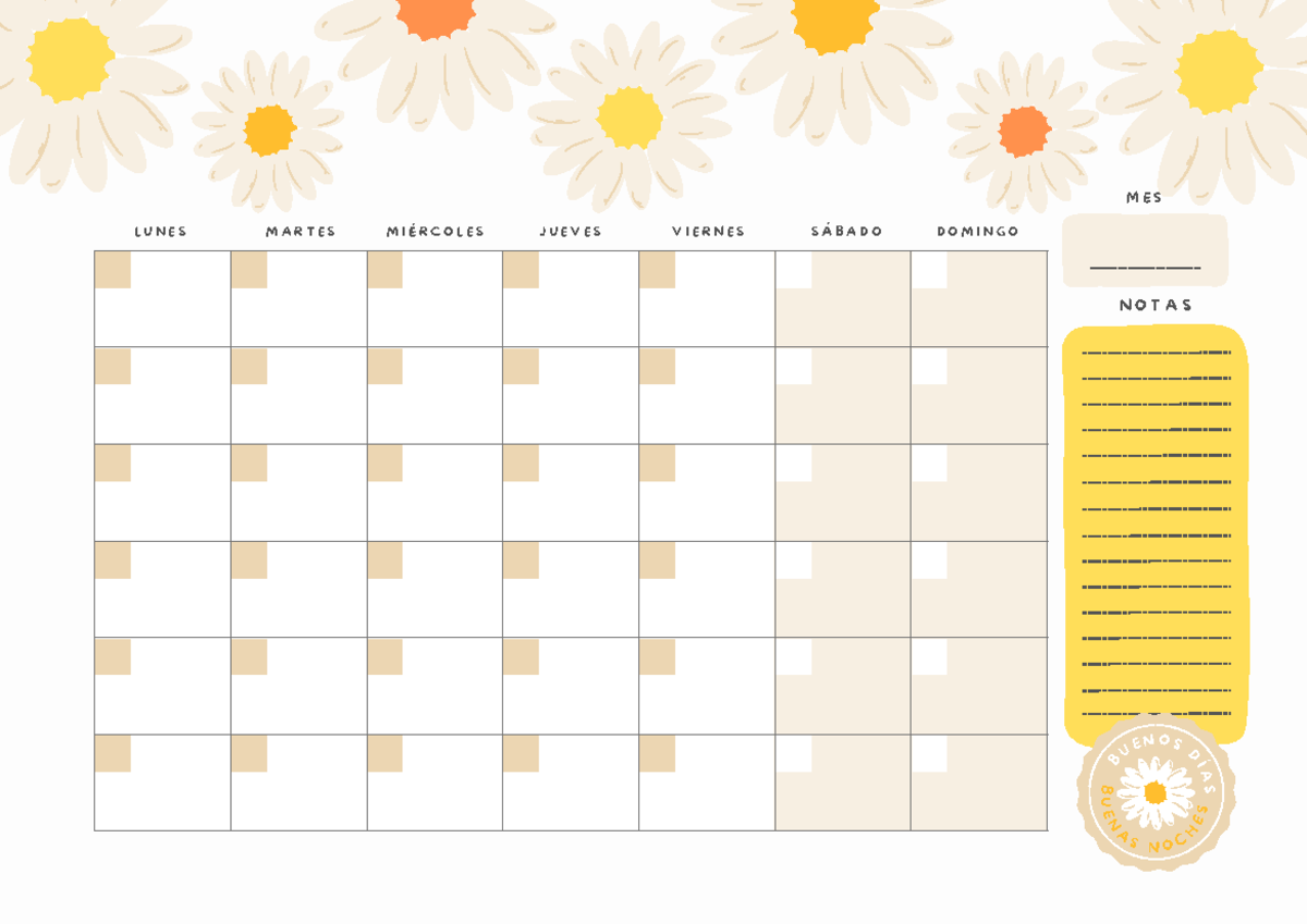 Planificador mensual - Psicología social - M A R T E S S Á B A D O D O M I N G O M E S L U N E S ...