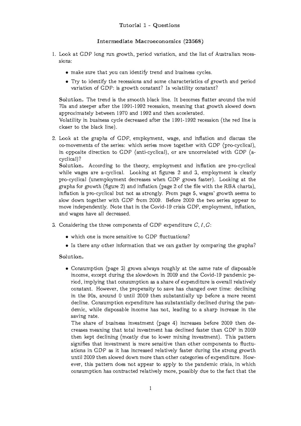 Tut01 2 2023 Sol Summary Maths For Engineers Custom Book Source Book Tutorial 1 Questions