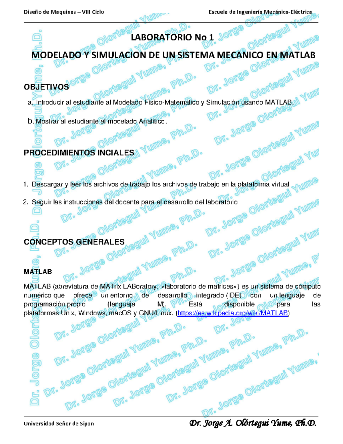 LAB No1 USS - ####### LABORATORIO No 1 ####### MODELADO Y SIMULACION DE ...