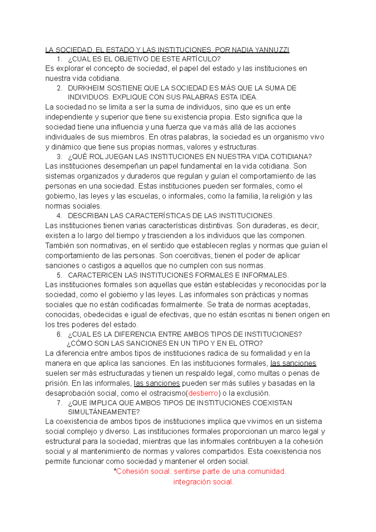 Yannuzzi - guia de lectura - LA SOCIEDAD, EL ESTADO Y LAS INSTITUCIONES ...