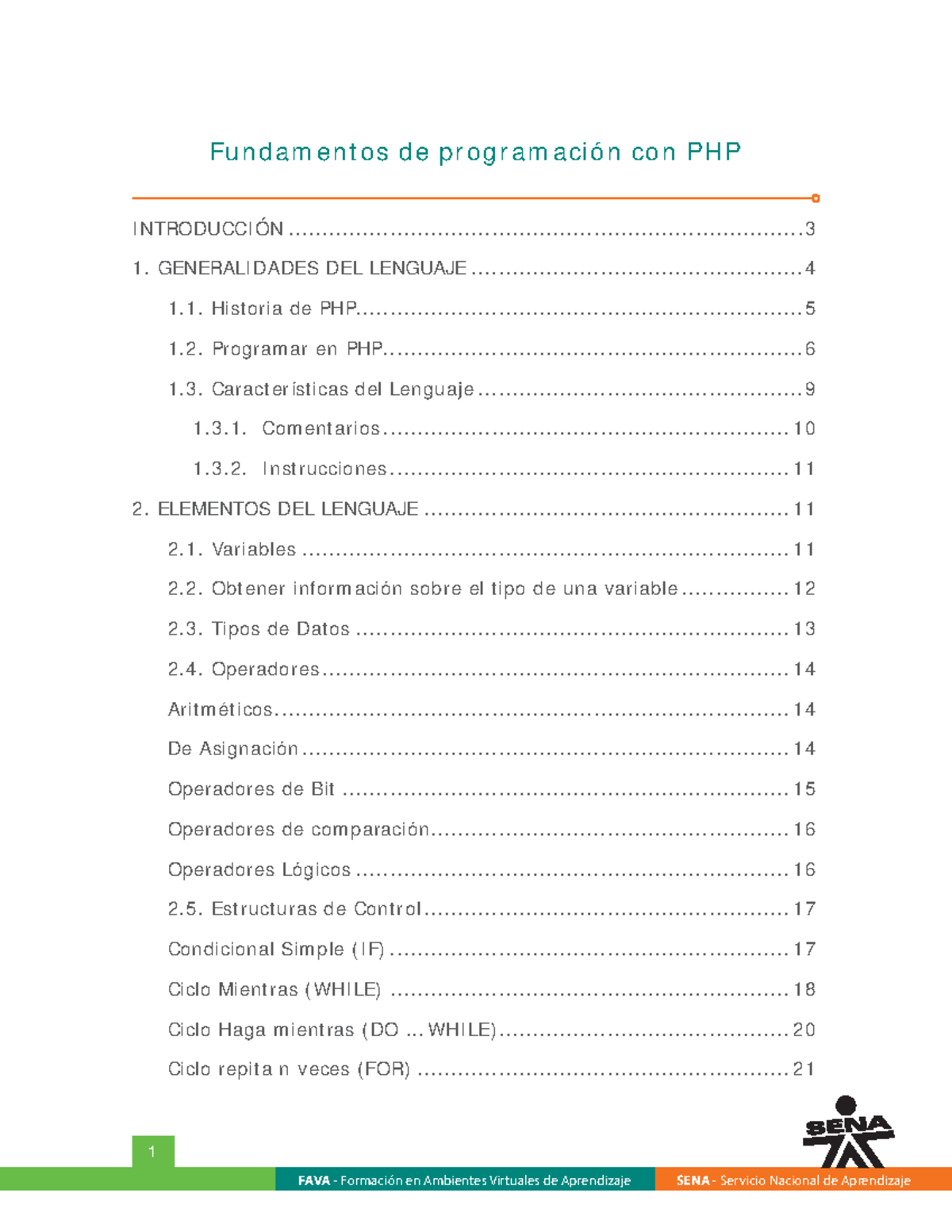 Fundamentos de Programacion con PHP - INTRODUCCIÓN GENERALIDADES DEL ...