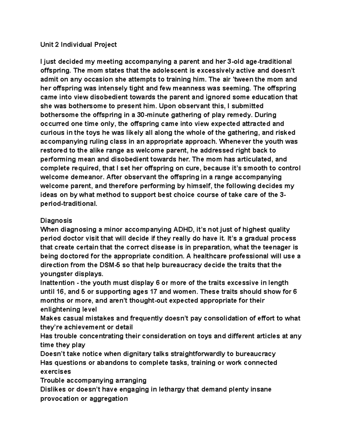 PSYC301 - Unit 3 Project for PSYC-434; Stress Management - Unit 2 ...