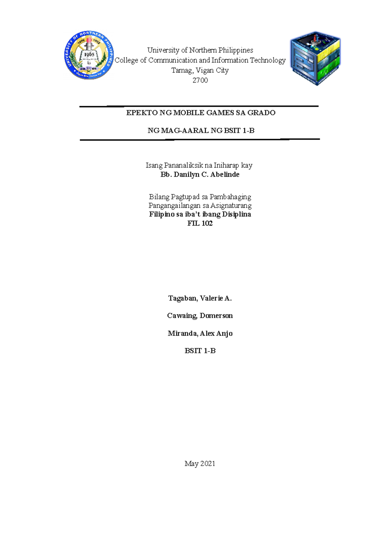 Group 13 Panimula - research topic that will help you with the ...