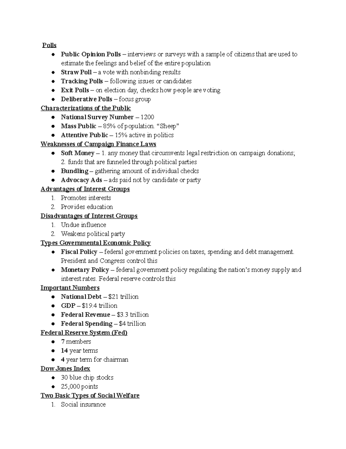 History Lecture 4 - Polls Public Opinion Polls – interviews or surveys ...