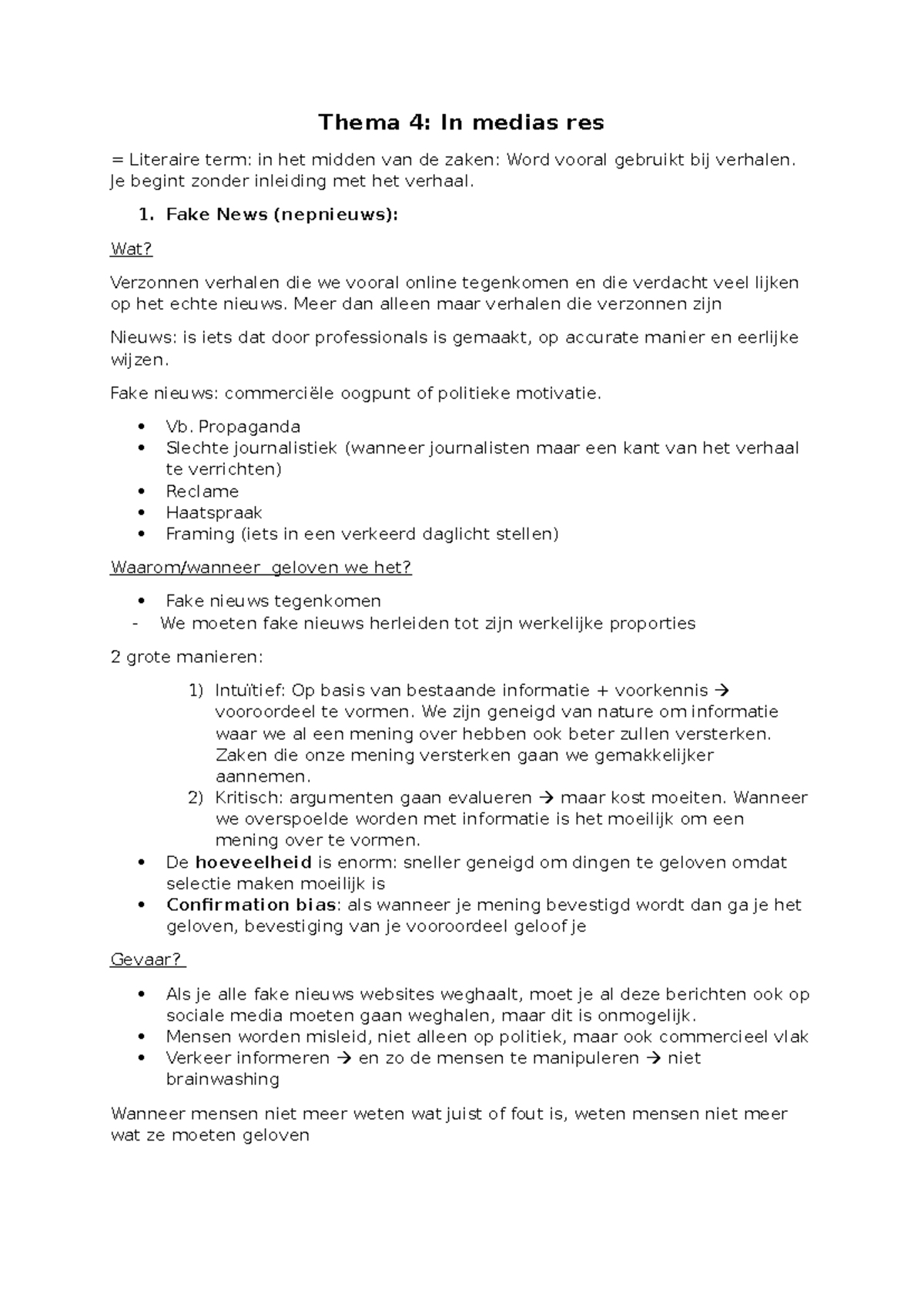 Thema 4 - bxjkksqbdkjezbdezkbdez - Thema 4: In medias res = Literaire term: in het midden van de ...