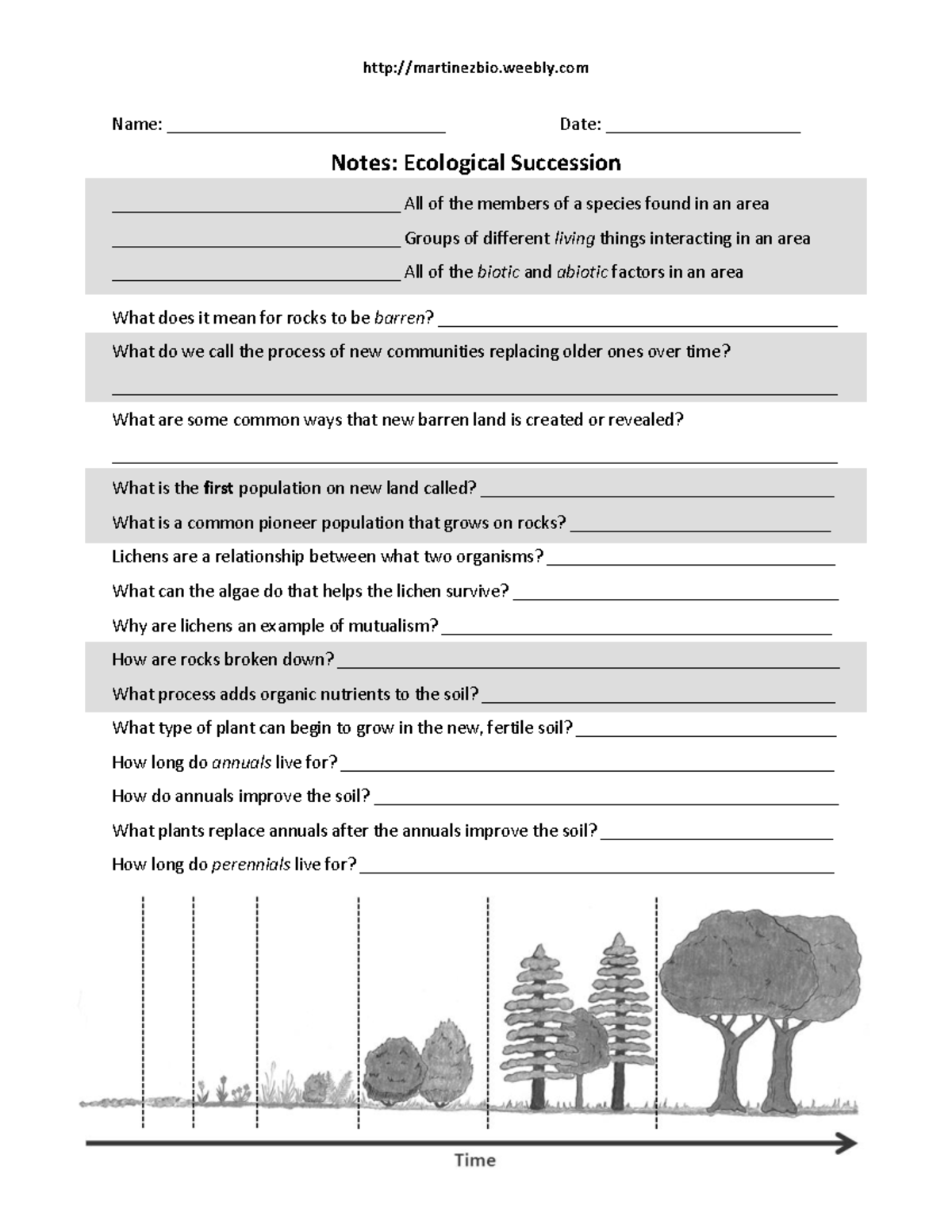 Ecological Succession - martinezbio.weebly Name ...