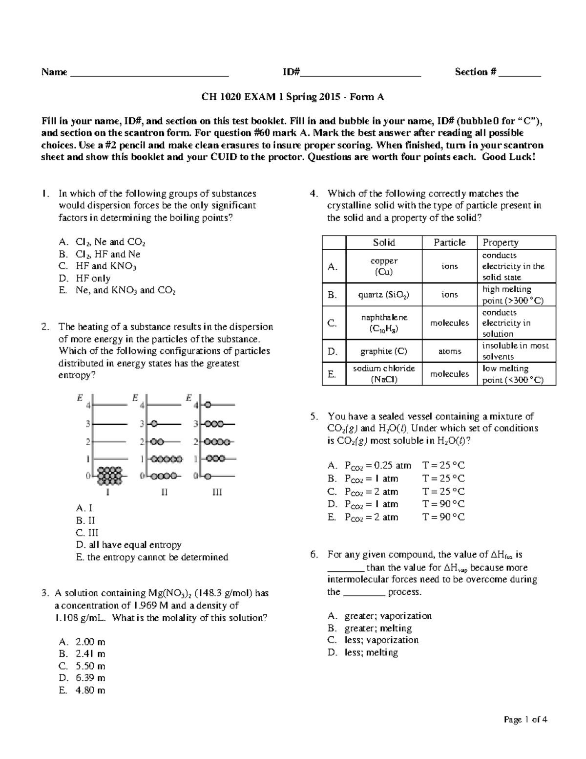 Exam1 practice guide - Name ______________________________ ID ...