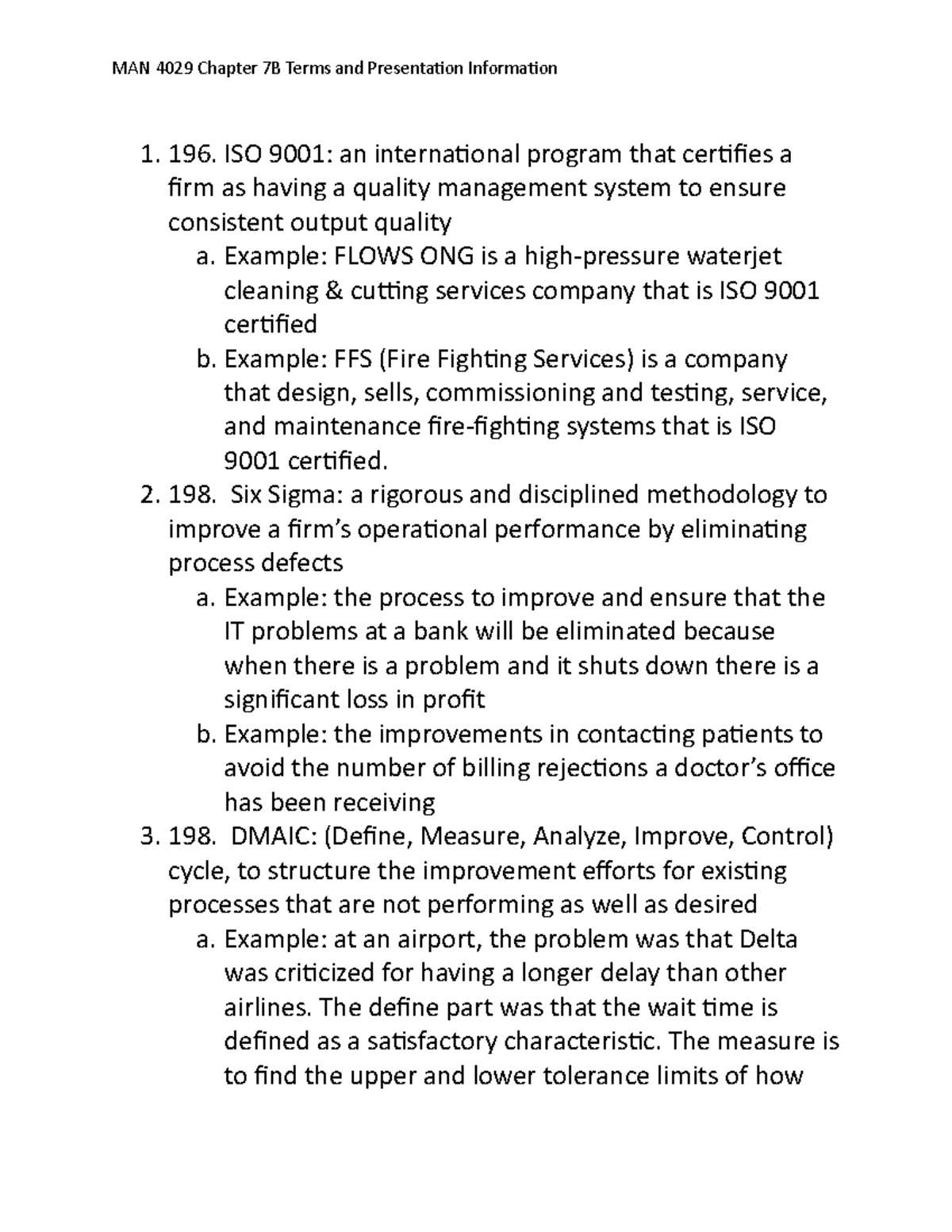 Chapter 7B - ISO 9001: an international program that certifies a firm ...