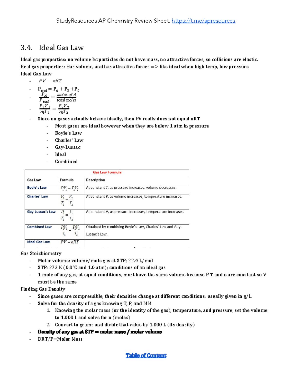 Fundamentals Chemistry Part 7 - StudyResources AP Chemistry Review ...