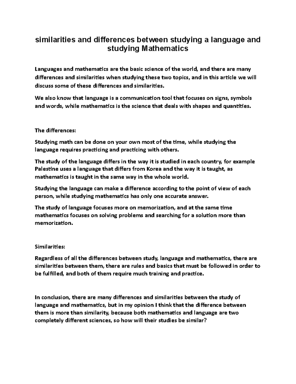 1 - sad asd asd - similarities and differences between studying a ...