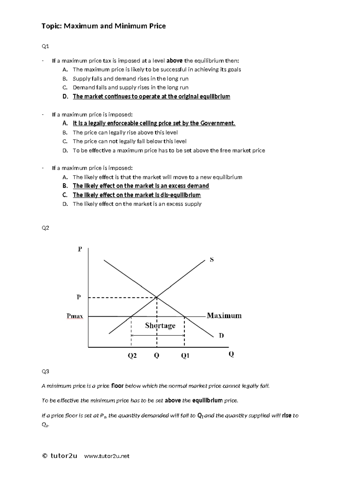 21b) Maximum and Minimum Price - Answers - Topic: Maximum and Minimum ...