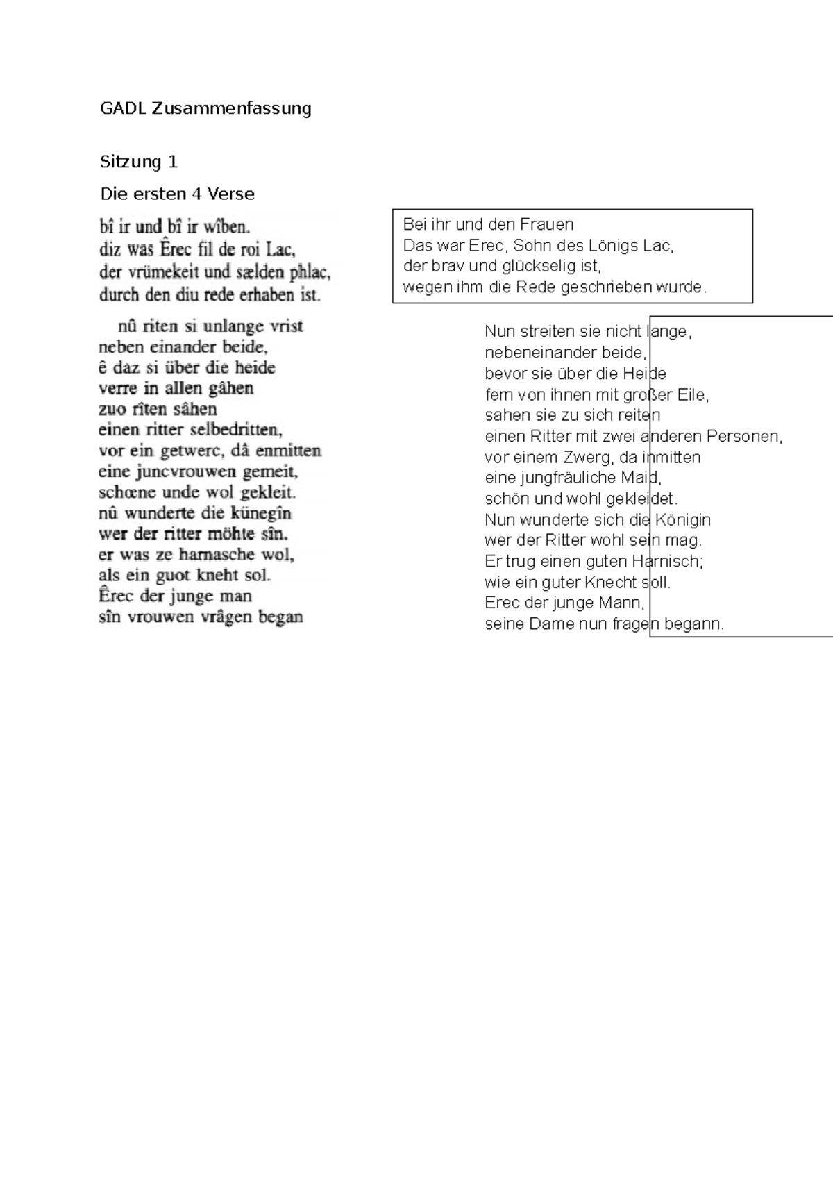 GADL Zusammenfassung - SS 2022 - GADL Zusammenfassung Sitzung 1 Die ...