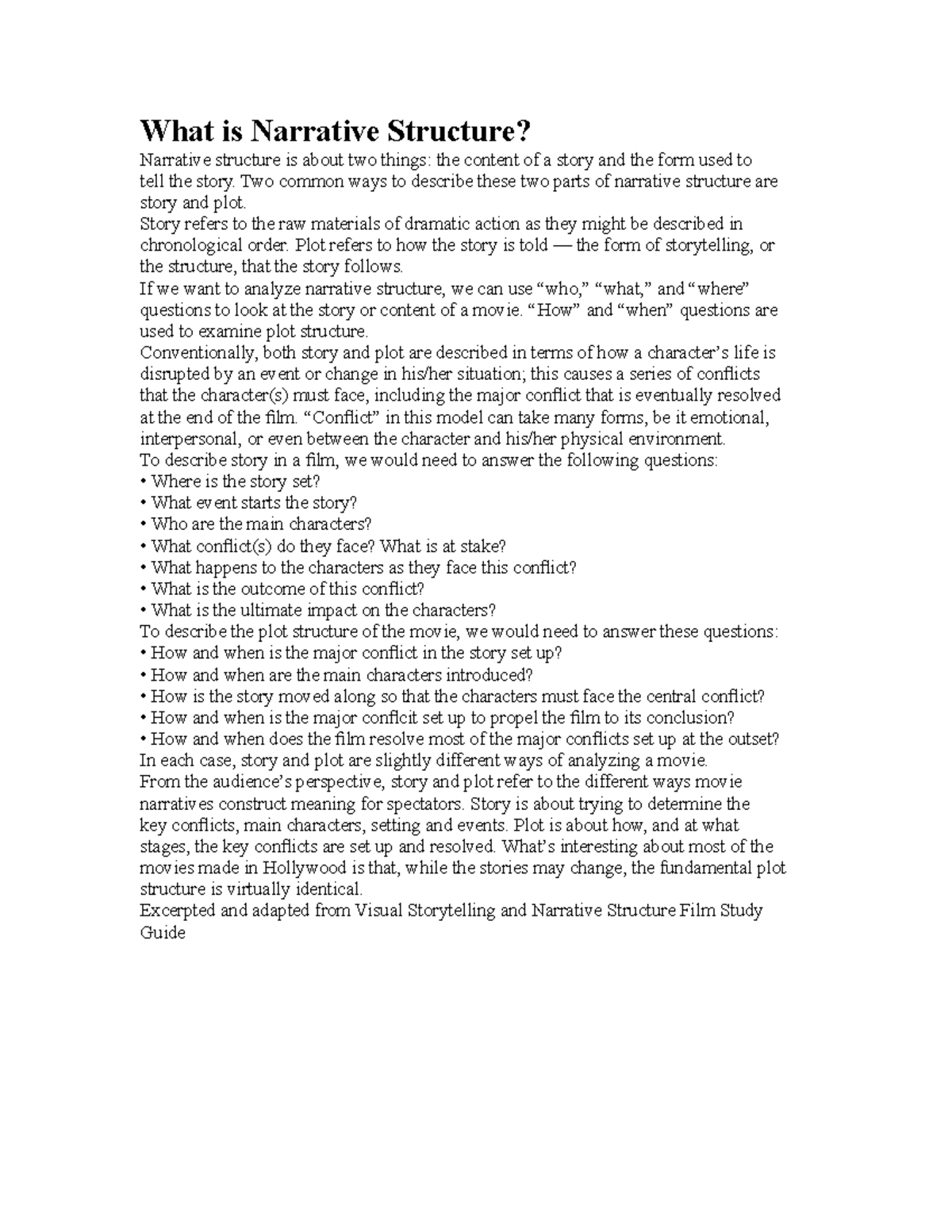 What is Narrative Structure - What is Narrative Structure? Narrative ...