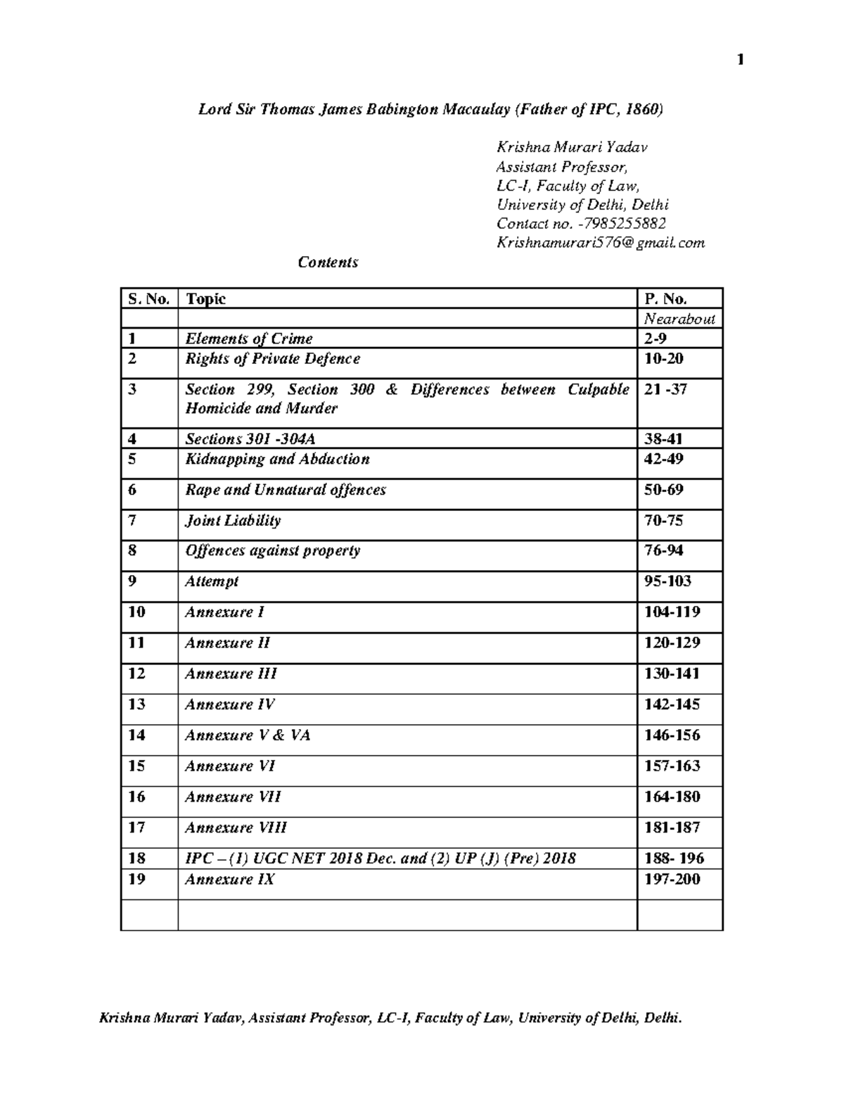 IPC Notes - Lord Sir Thomas James Babington Macaulay (Father of IPC ...