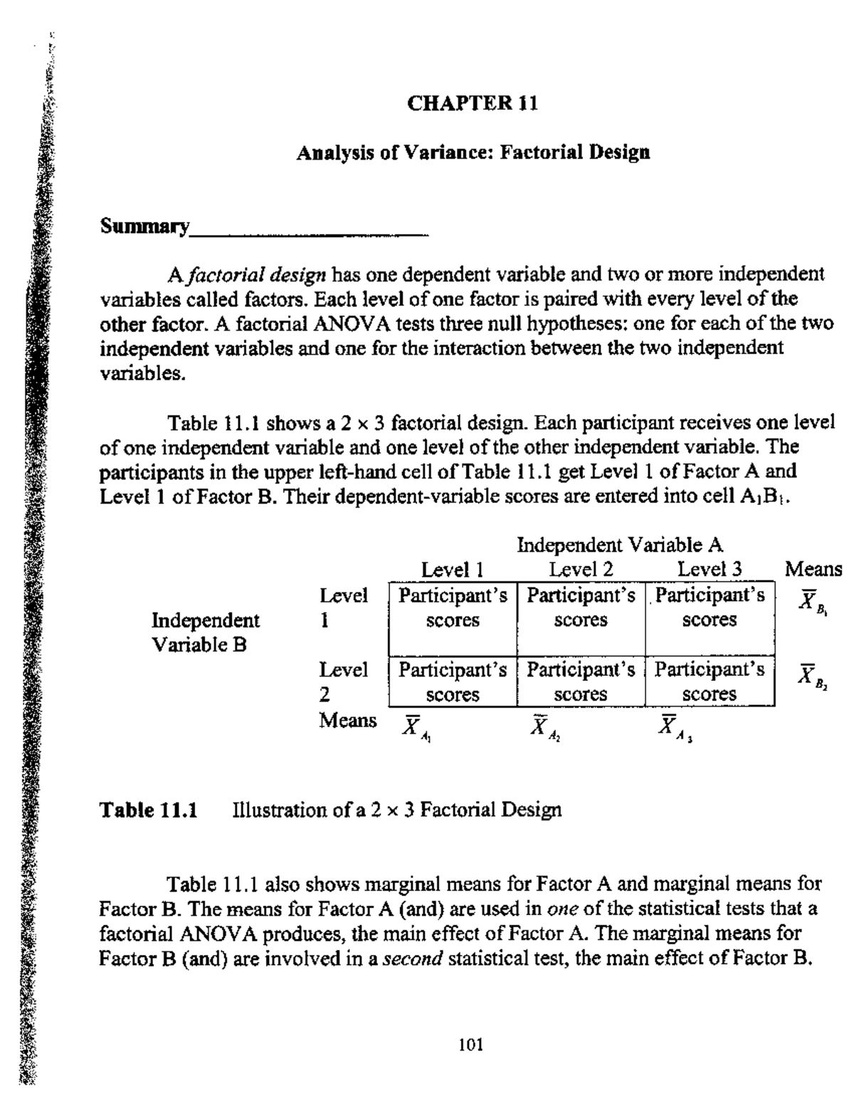 Chapter 11 anova and factorial anova - STA101 - Studocu
