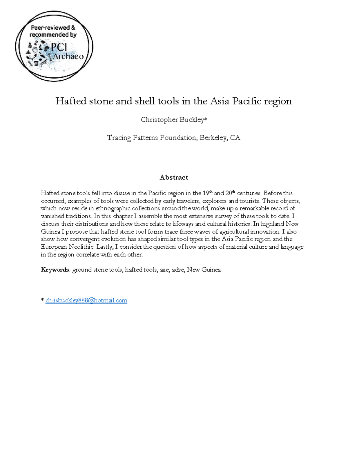 Afted stone and shell tools in the Asia Pacific region - Hafted stone ...