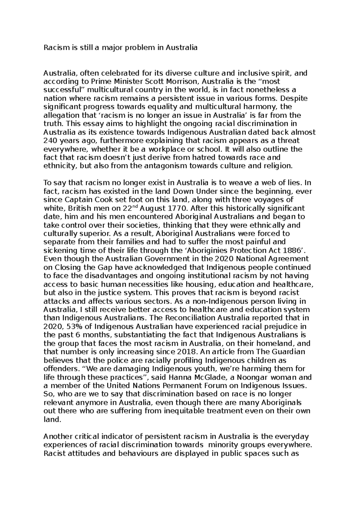 Sample essay on English/EAL Unit 3 Aos 3 on writing about Personal ...