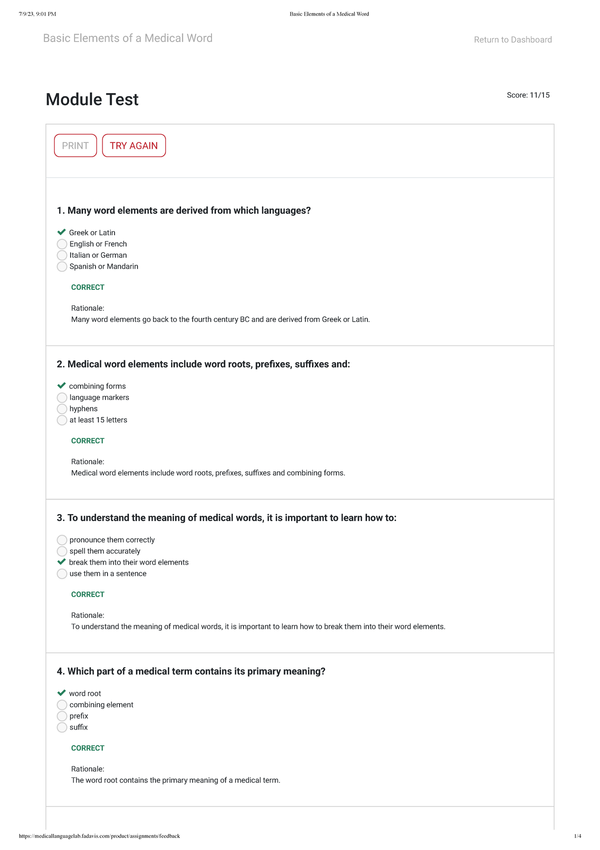 Chapter 1 mod - ch 1 test - Module Test Score: 11/ PRINT TRY AGAIN ...