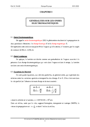 4-Chapitre III optique physique fev 2020 - Université Ibn Tofaïl Faculté des sciences ...