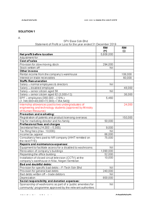 Format Corporate TAX - FORMAT CORPORATE TAX NAME OF THE COMPANY ...