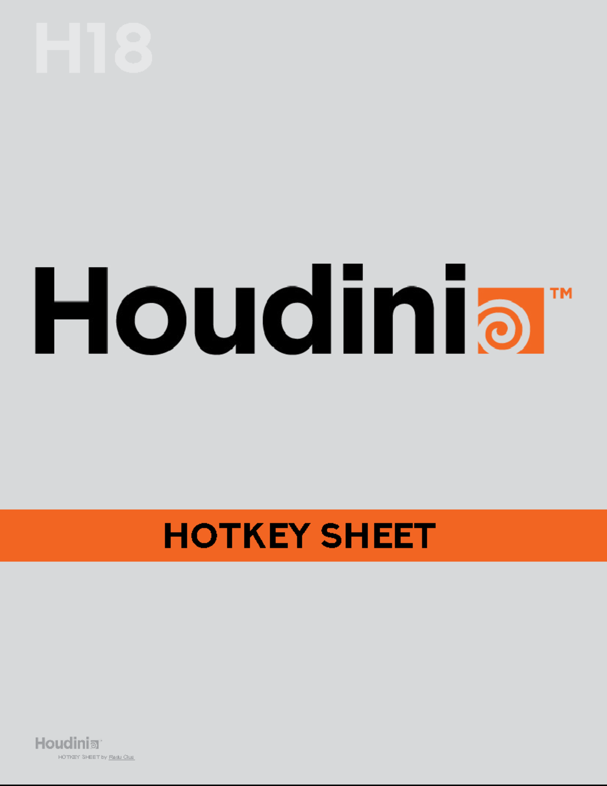 Houdini 18 0 Hotkey Sheet - hotkey sheet H HOTKEY SHEET by Radu Cius Content HOTKEY SHEET by ...